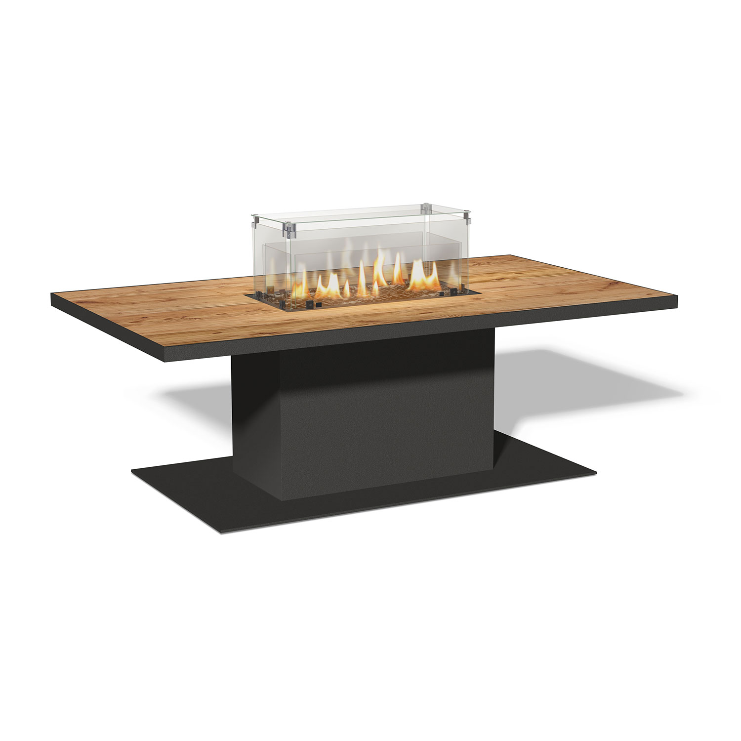 Gas Fire Table Black - The Flame